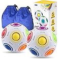 Amazon.com: Coogam Rainbow Puzzle Ball with Pouch Color-Matching Puzzle ...