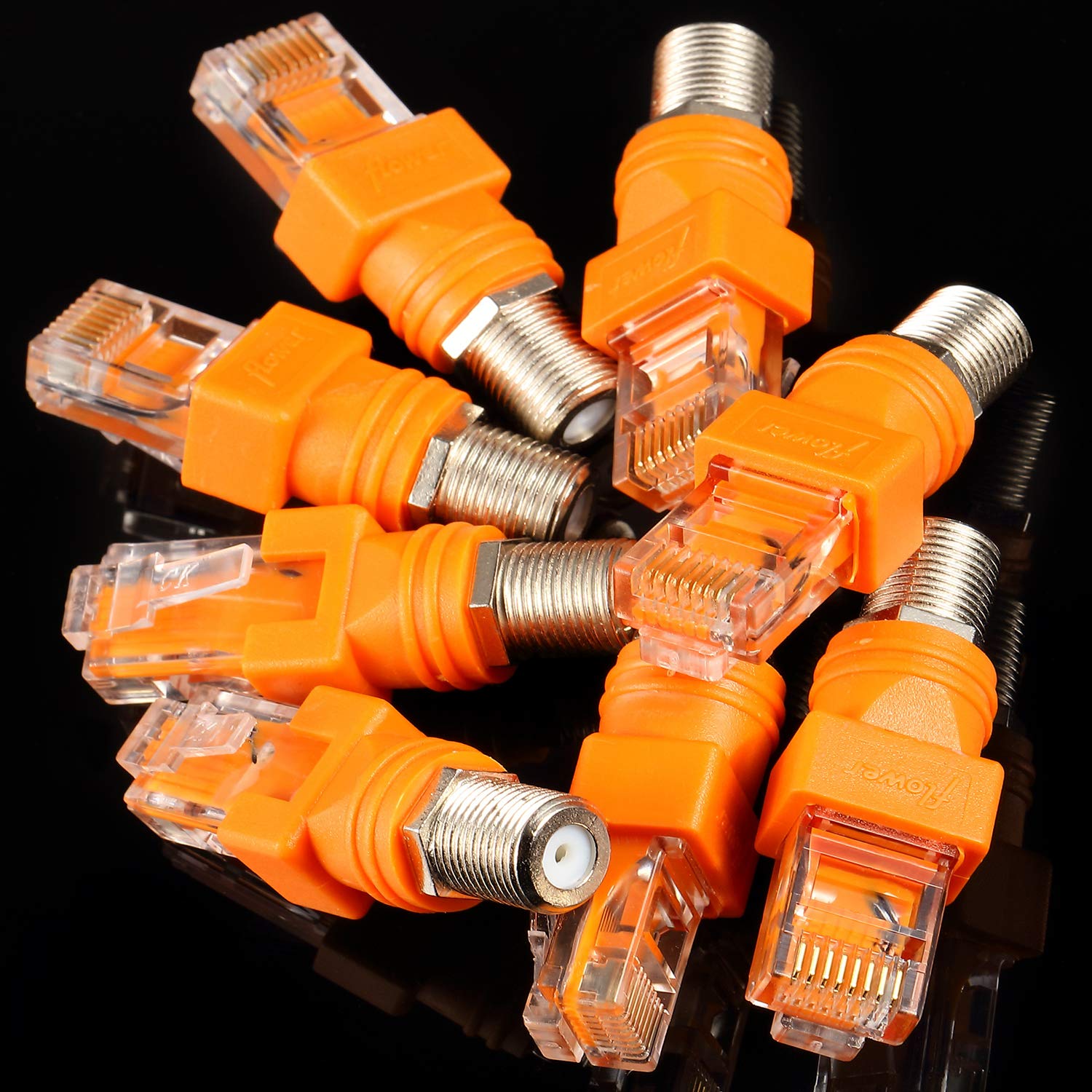 Mua Frienda 8 Packs RF to RJ45 Converter Adapter F Female to RJ45 Male ...