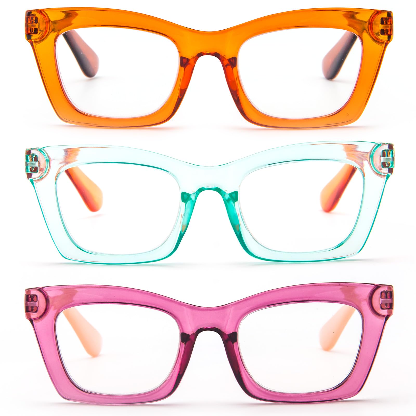 prtcslwd Reading Glasses for Women Oprah Style Oversized Square Spring ...