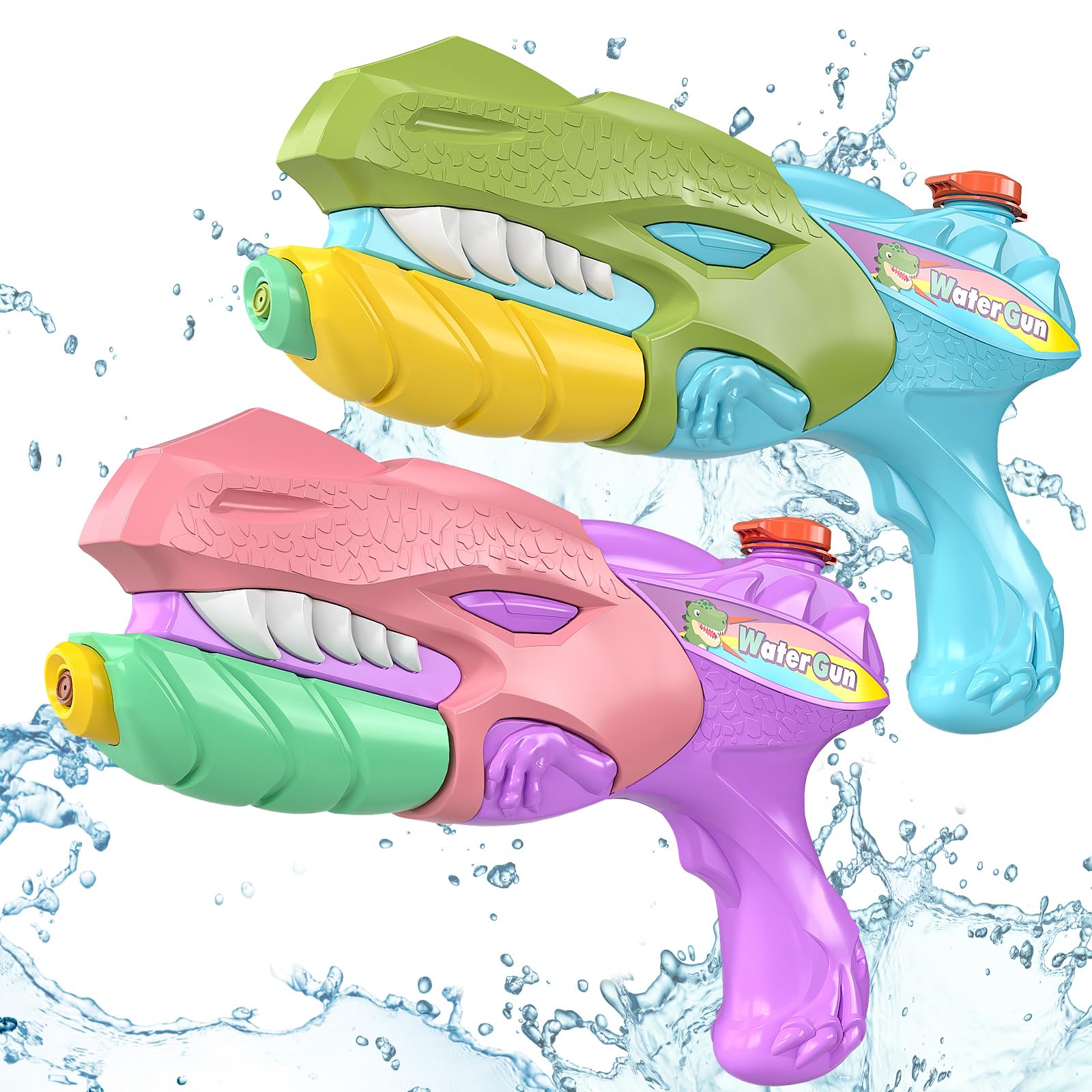 Mua TEMI 2 Pack T-rex Dinosaur Water Blasters for Kids, Long-Range ...