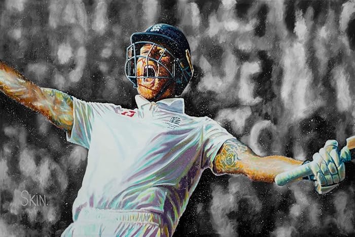 Ben Stokes portrait painting, the ultimate fan collectors gift, premium ...