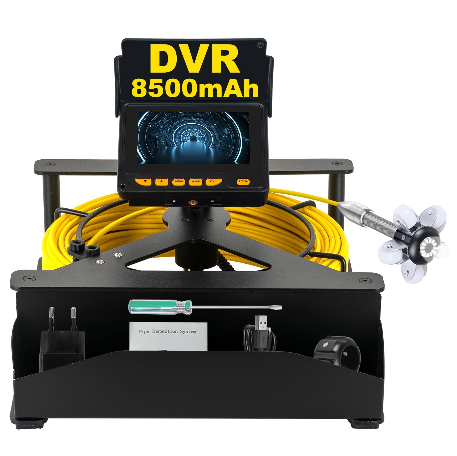 Sewer Camera 100FT,4.3" HD Screen,SYANSPAN 23mm Endoscope Camera with ...