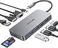 Amazon.com: USB C Hub,Type C Hub,EUASOO 10 in 1 Adapter with 1Gbps Ethernet,4K USB C to HDMI,VGA ...