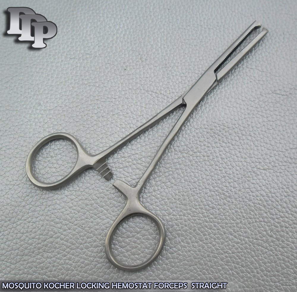 Amazon.com: 8" Straight Kocher Hemostat Artery Tissue 1x2 Teeth Forceps ...
