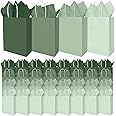 Amazon.com: Whaline 36 Pcs Sage Green Paper Gift Bags with Tissue Paper ...