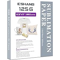 Amazon.com : ESHANG Sublimation Paper 8.5 x 11 Inch 160 Sheets for Any Inkjet Printer which ...