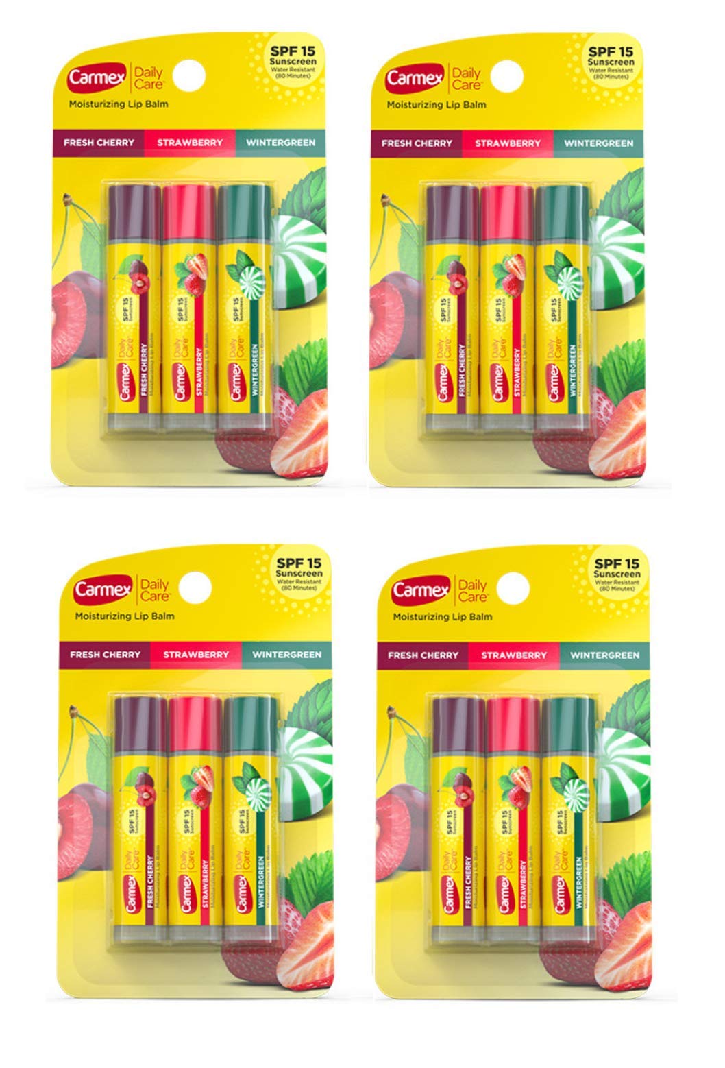 Amazon.com: Carmex Moisturizing Lip Balm 3 Tubes Assorted Flavor ...