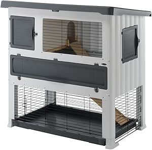 Amazon.com : Ferplast Grand Lodge 120 Plus Rabbit Hutch | Large Oudoor ...