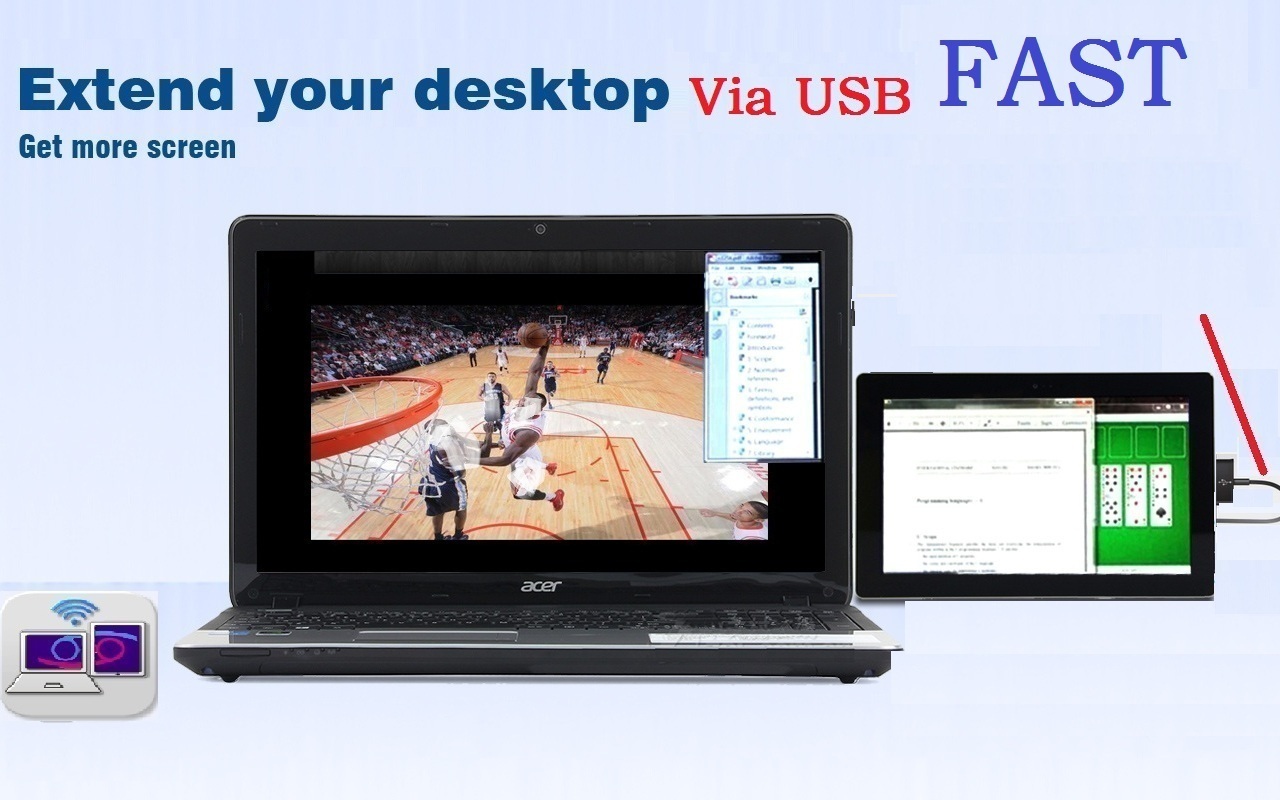 Extend Laptop Display Pro - turn your phone/tablet as a second monitor ...
