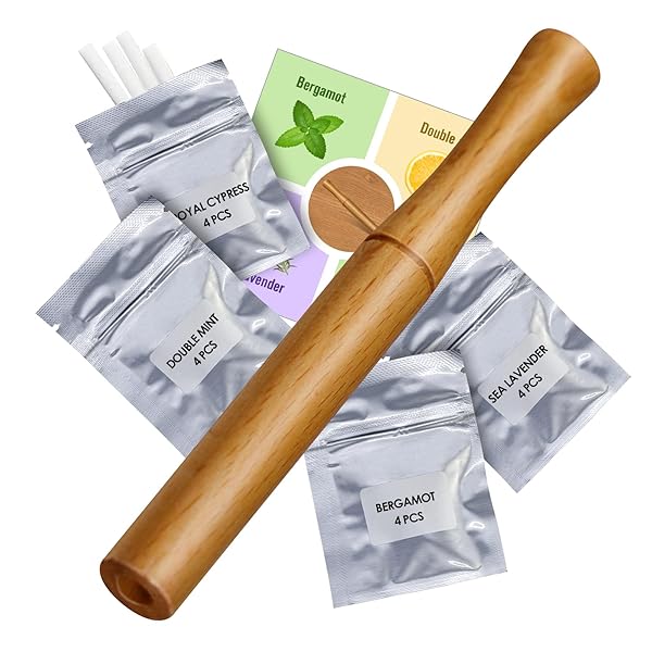 Quit Smoking Inhaler, Wooden Oral Fixation Quit Smoking Aid Vaporless ...