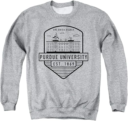 Amazon.com: Purdue University Official Badge Unisex Adult Crewneck ...