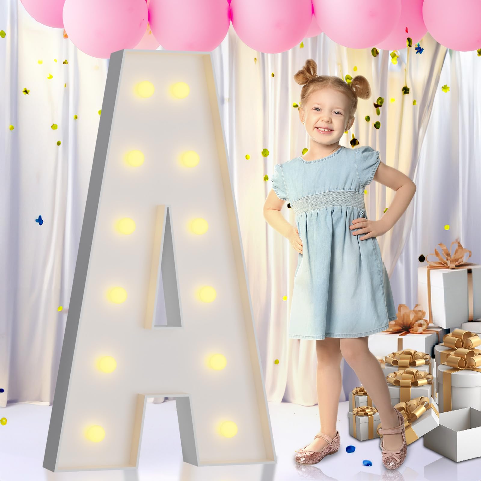 4FT Marquee Letters, Marquee Light Up Letters Mosaic Letter for ...