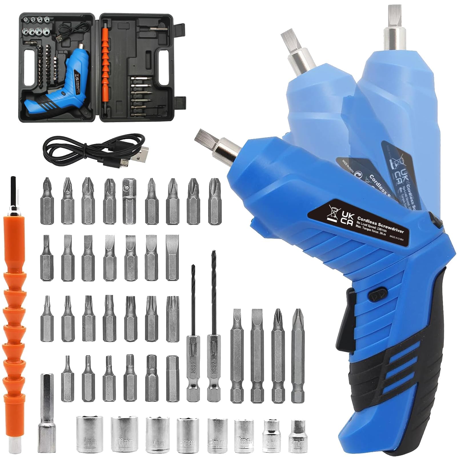 Cordless Electric Screwdriver, 3.6V Rechargeable Power Screwdriver with ...
