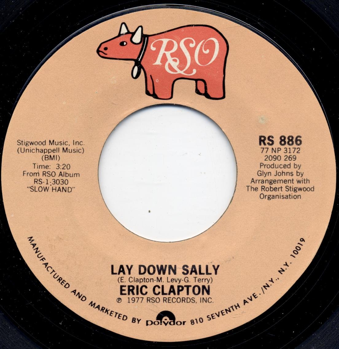 ERIC CLAPTON - lay down sally / next time you see her 45 rpm single ...