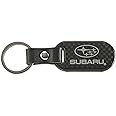 Amazon.com: Subaru SUBARU Logo Carbon Fiber Keychain Impreza Legacy ...