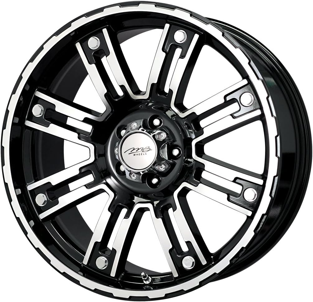 Amazon.com: MB Wheels Stryker Black Wheel with Machined Face (17x8.5 ...