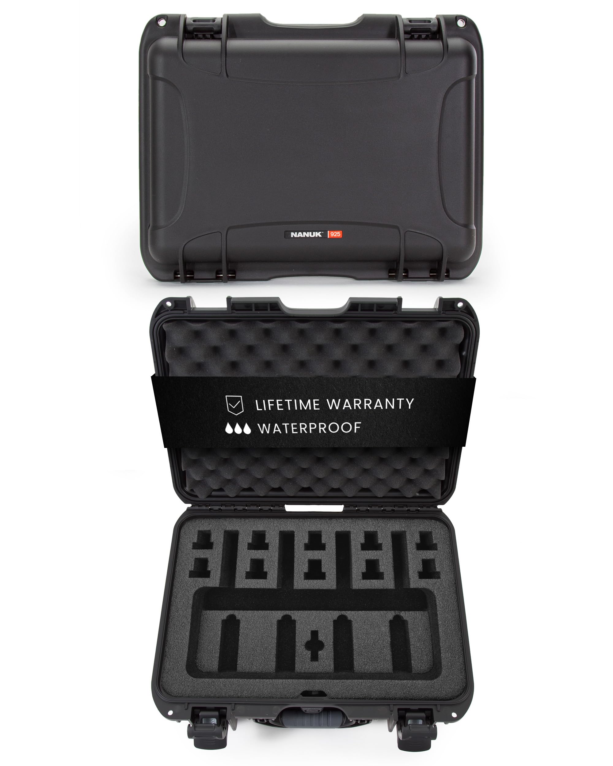 Nanuk 925 Hard Case with 4 UP Custom Foam Insert, IP67 Waterproof ...