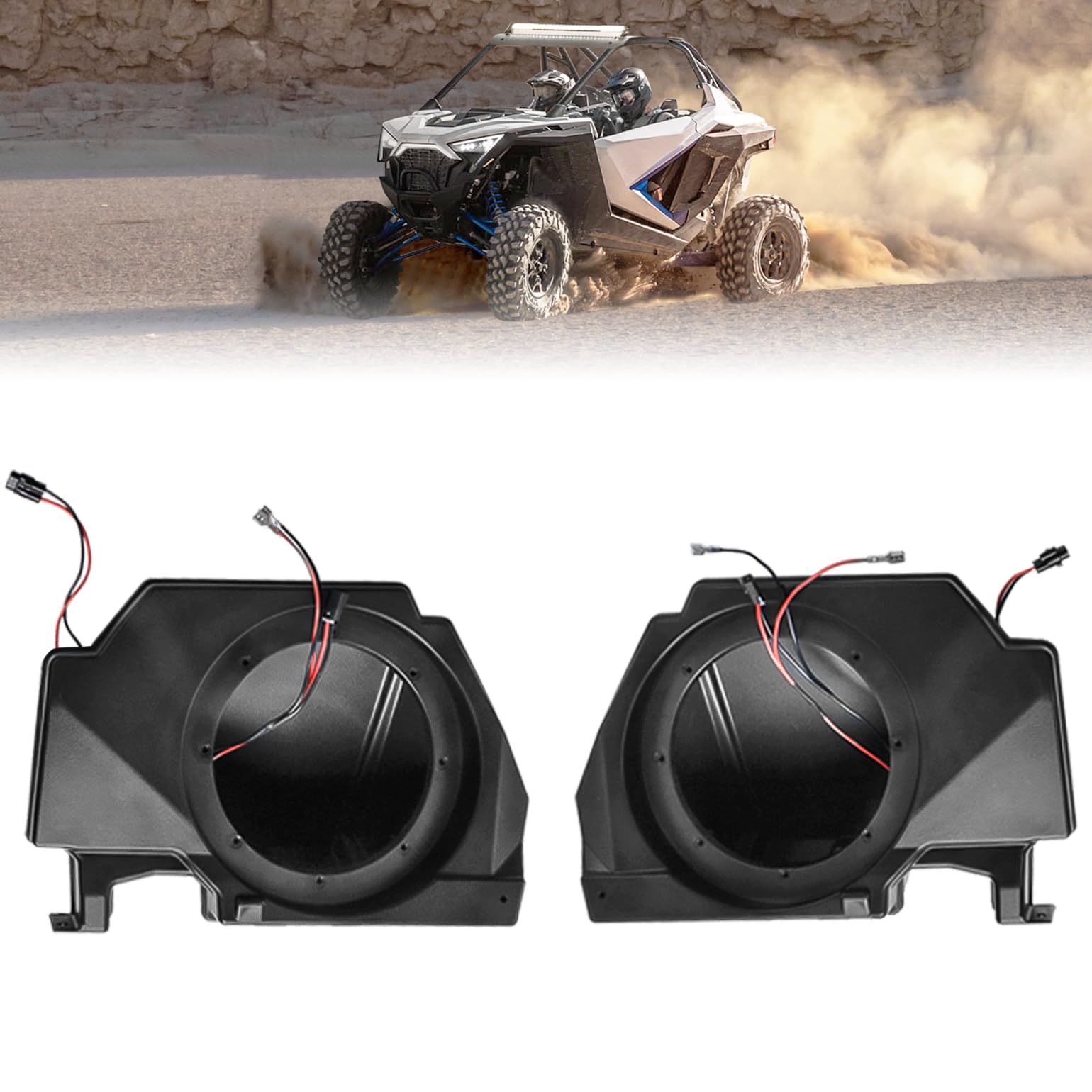 KEMIMOTO 6.5 Inches Rear Speaker Pod Brackets 2PCS Compatible with ...