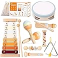 Amazon.com: MTTIERY Baby Musical Instruments Sets, Montessori Wooden ...