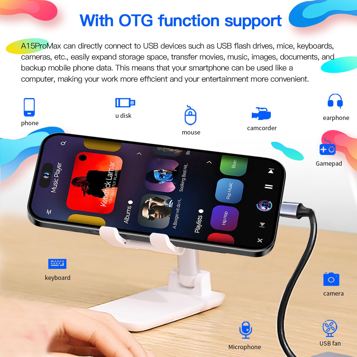 SANSHREUNI A15 Pro Max Unlocked Phones, 5G Smartphone with OTG Function ...