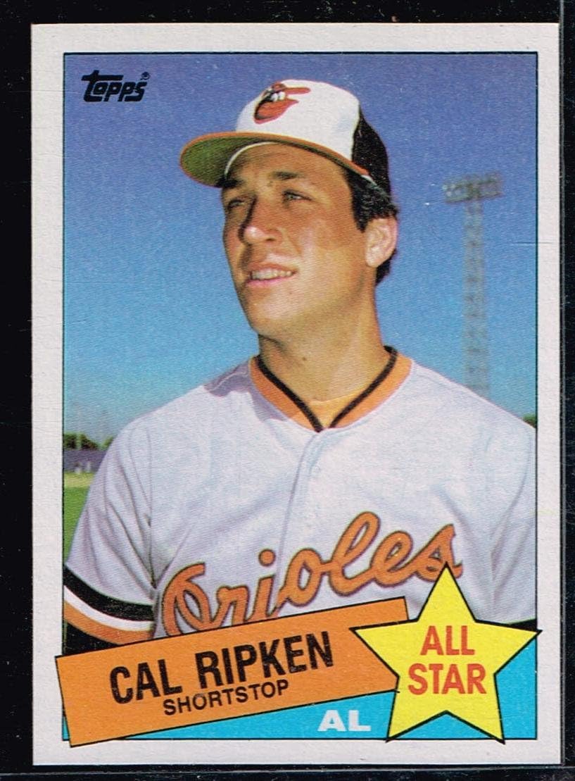 1985 MLB Baseball Card Topps Cal Ripken Jr All Star #704 Baltimore ...