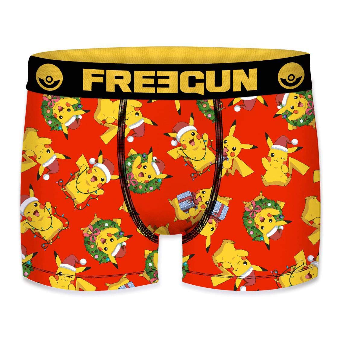 Boxer Boxer da Uomo Pokemon Pikachu Natale FREEGUN Abbigliamento ...