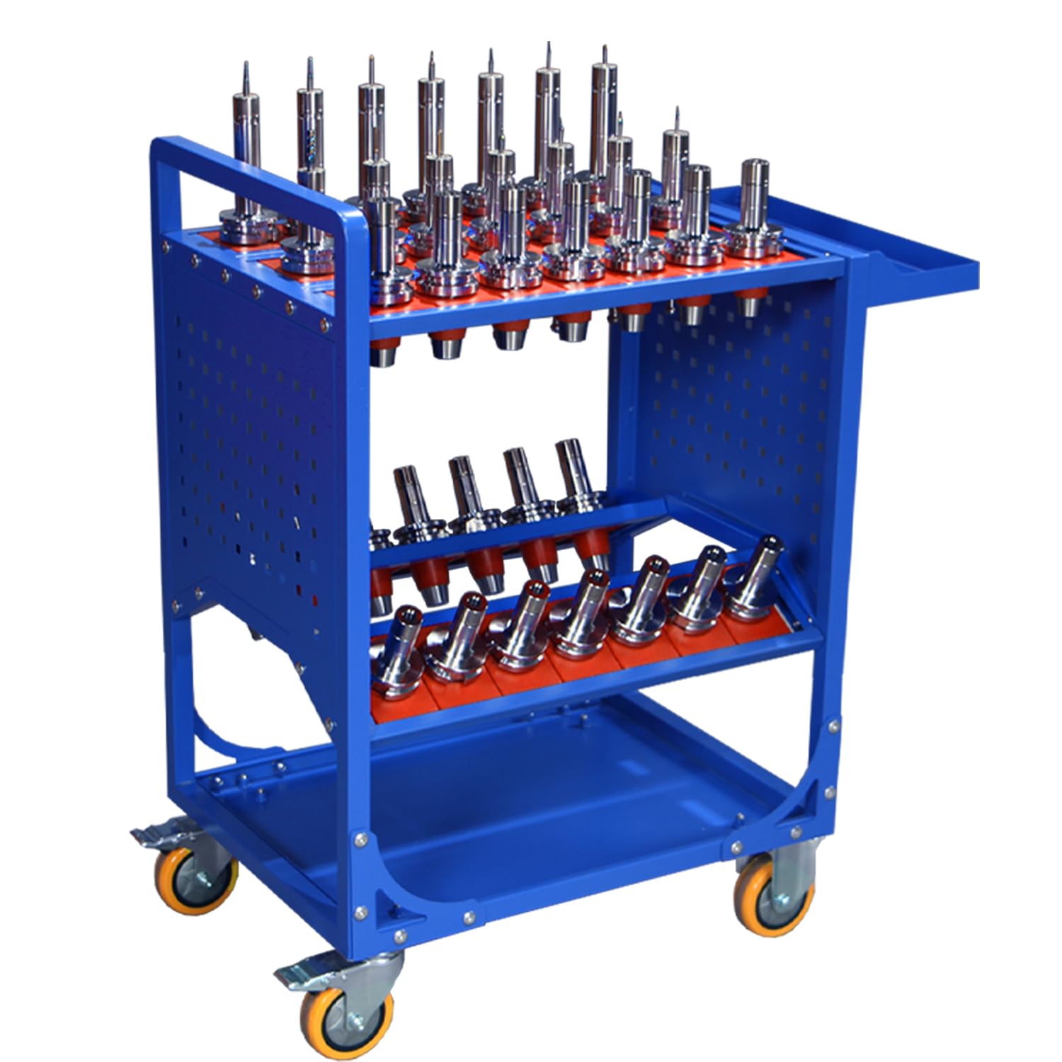 LYREIGN BT40 Blue Classic Mobile CNC Tool Storage Cart, CAT40 CNC Tool ...