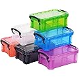 Amazon.com - Mini Plastic Storage Containers with Locking Lids, 6 PCS ...