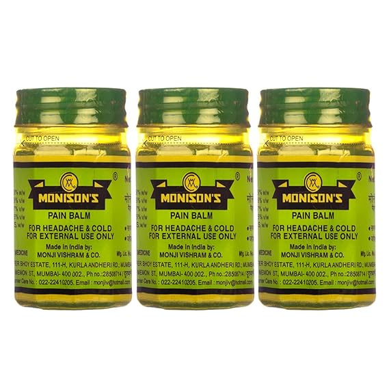 Monisons Pain Balm, 100gm (Pack of 3): Amazon.in: Health & Personal Care