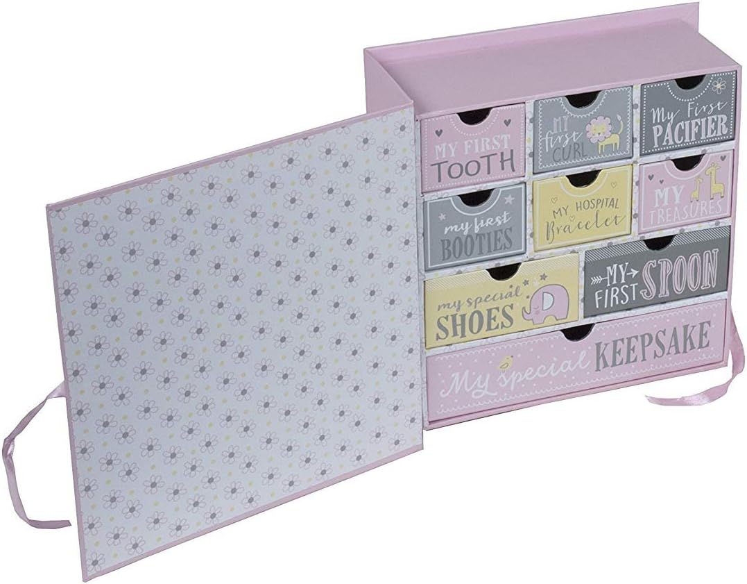 Tri-Coastal Design – Baby’s First Keepsake Memory Box with 9 Drawers to ...