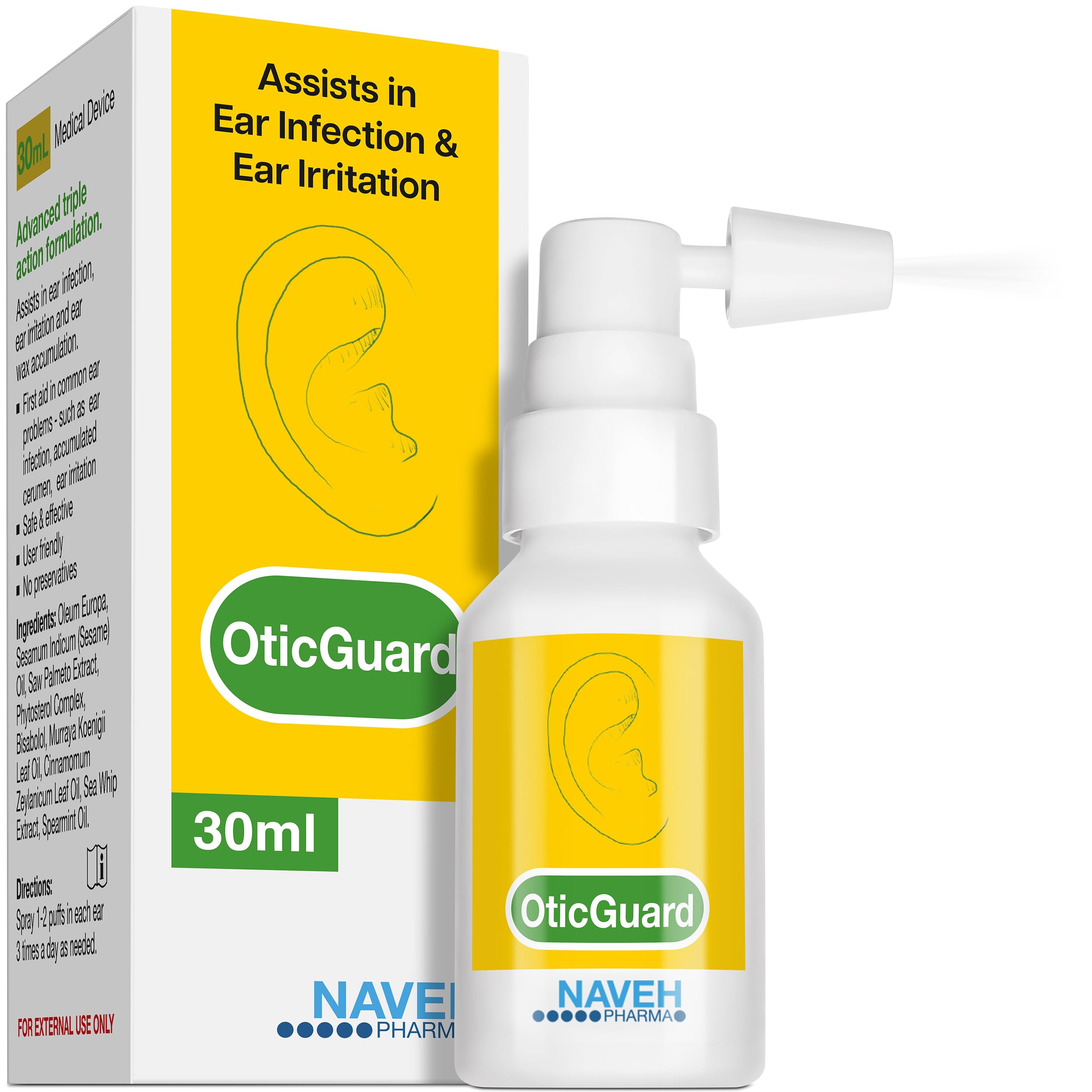 Mua NAVEH PHARMA Otic Guard - Natural Ear Spray Drops | Organic Herbal ...