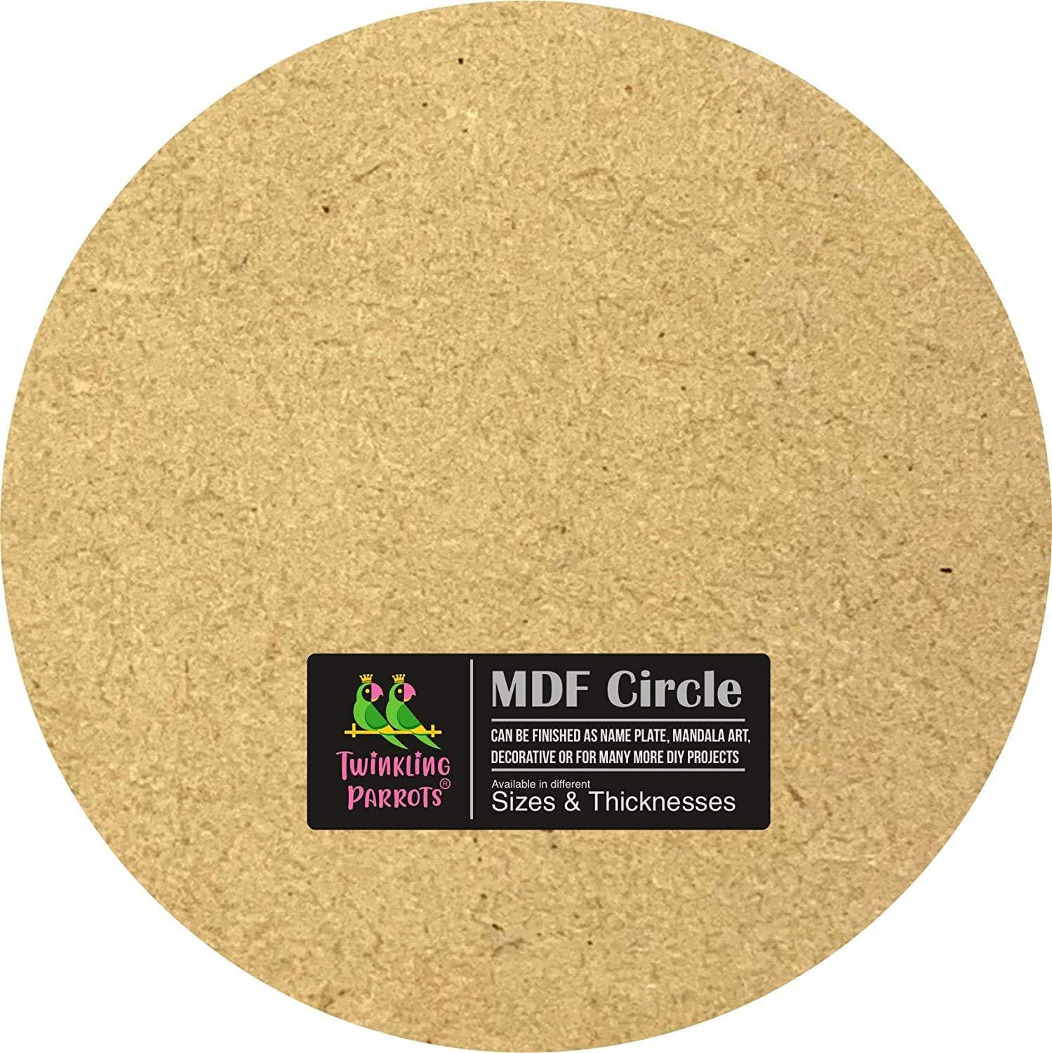 Buy Twinkling Parrots MDF Circle Board for Art and Crafts | Decoupage ...