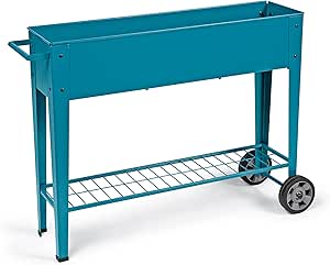 Amazon.com: Gardener's Supply Company Modern Blue Steel Mobile Garden ...