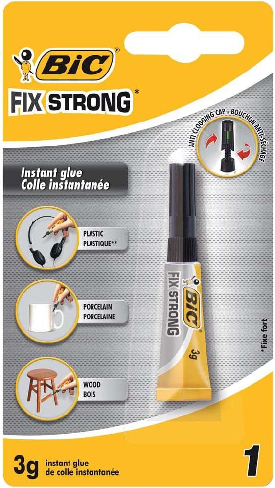 Bic Fix Strong Tube de Colle Instantanée 3 g Blister de 1: Amazon.fr ...