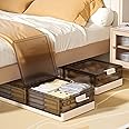 Amazon.com: Under Bed Storage Containers, Stackable Under Bed Rolling ...
