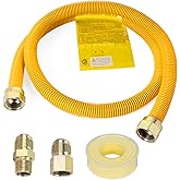 Amazon.com: JUWO 72" Dryer Gas Line Kit for Stove, Water Heater, 5/8 ...