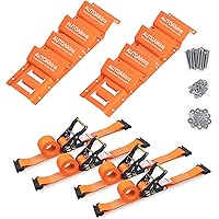 Amazon.com: AUTOAlkins Wheel Chock Tie Down Kit, Trailer Tie Down Strap Kit, Heavy Duty Trailer ...
