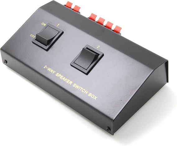 Ancable 2-Channel Stereo Speaker Selector Switcher Splitter Switch Box ...
