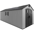 Amazon.com : Lifetime Large Outdoor Storage Shed, 8 x 20 Foot, Gray ...