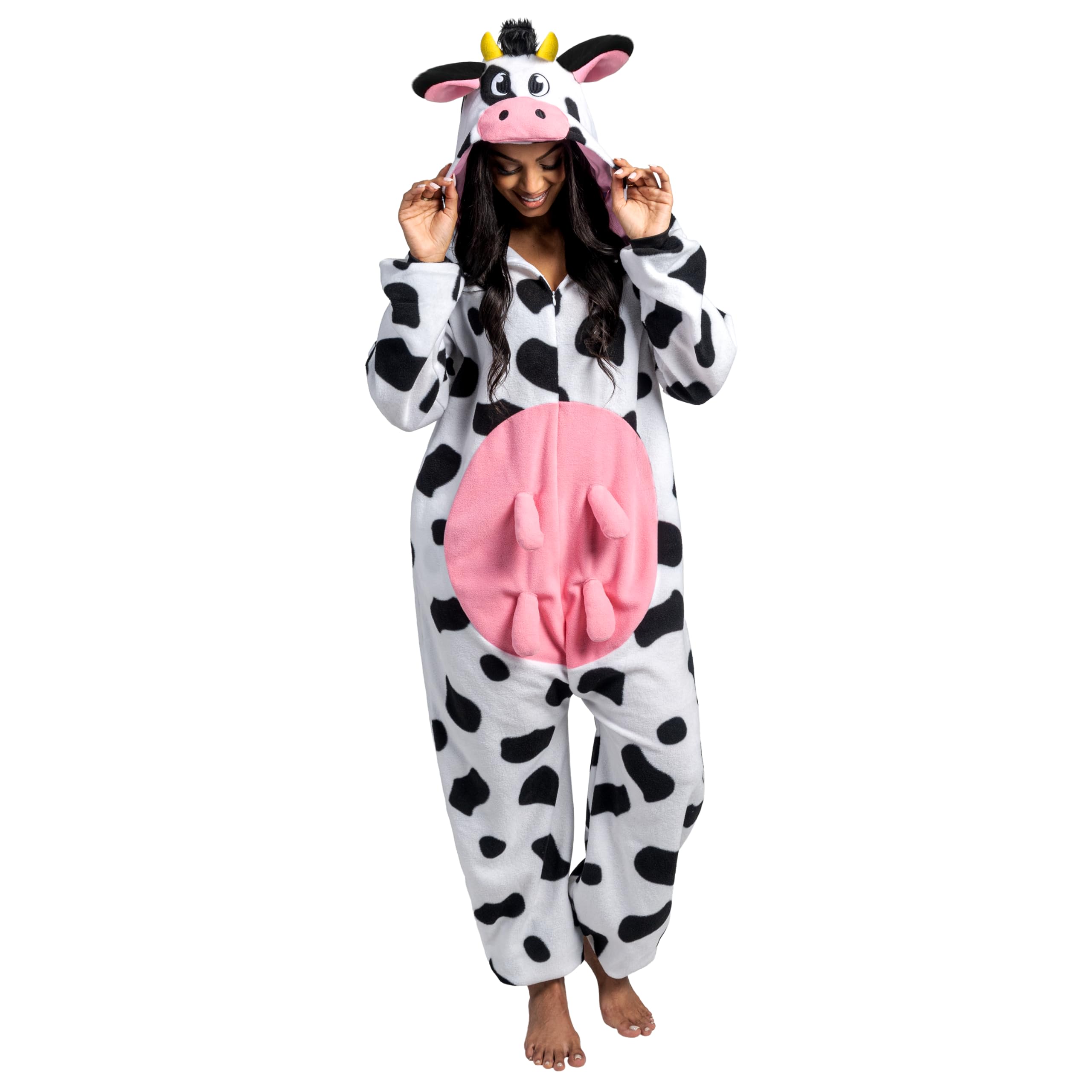 Spooktacular Creations Cow Pajama, Realistic Plush Cow Costume, One ...