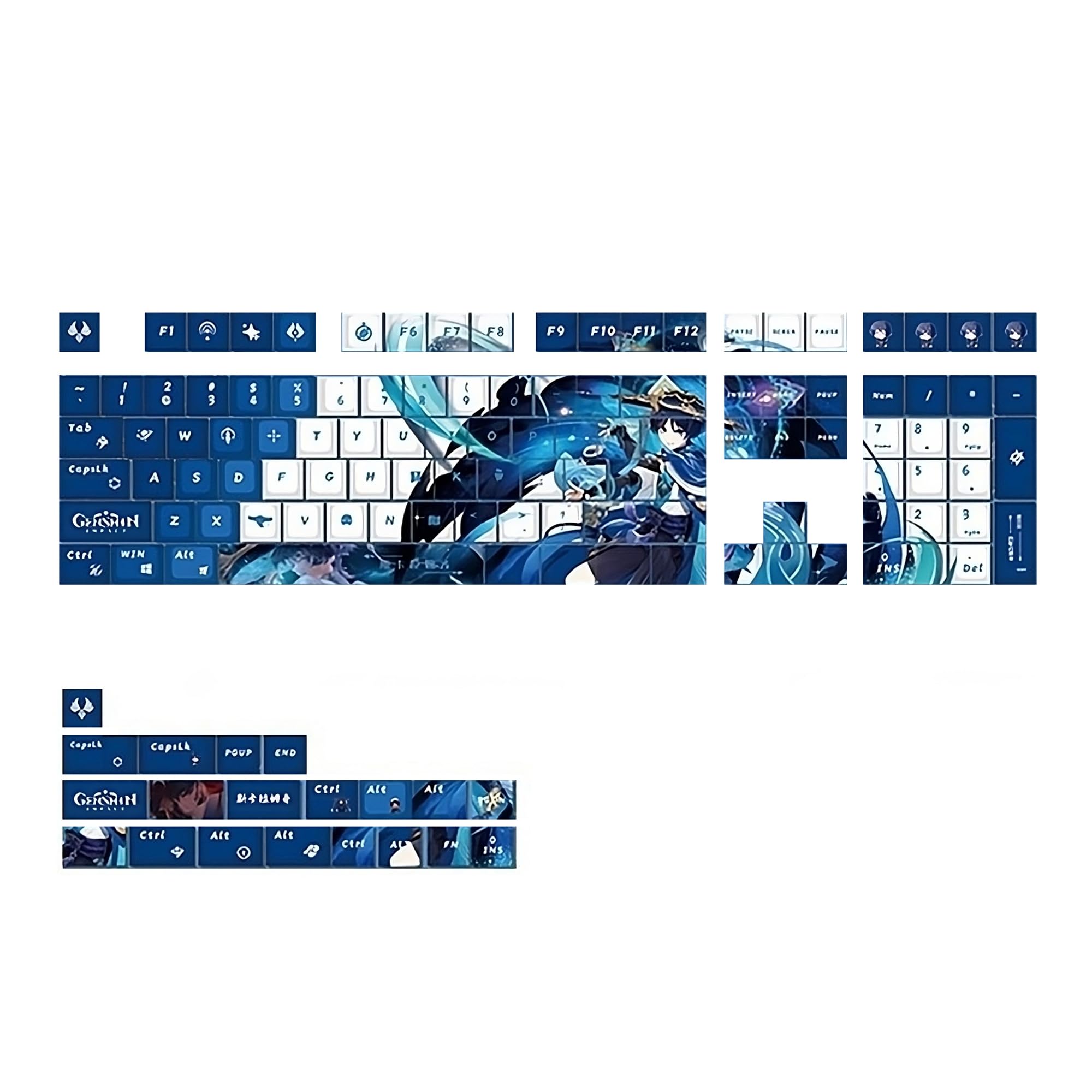 Mua Glacier Genshin Impact Keycaps Full Set for Mechanical Keyboard ...