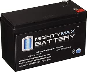 Amazon.com: ML9-12 - 12 V 9 Ah Rechargeable SLA Battery - Mighty Max ...
