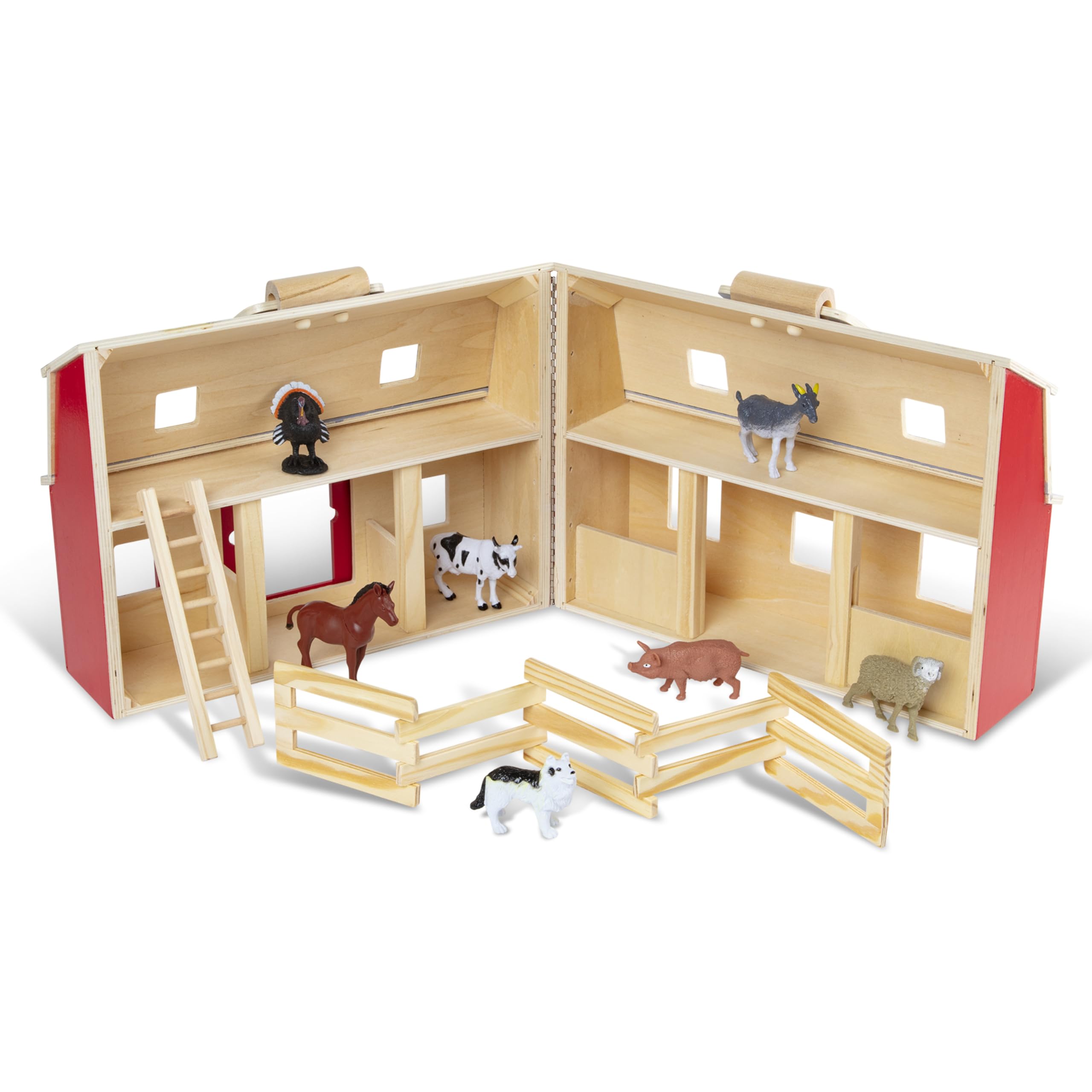 Mua Fold and Go Wooden Barn With 7 Animal Play Figures - Farm Animals ...