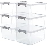 Amazon.com - Citylife 22.2 Qt. Plastic Storage Bins with Lids Large ...