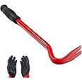 Small Angled Pry Bar Short Crow Bar Wrecking Bar Red with Handle Nail ...
