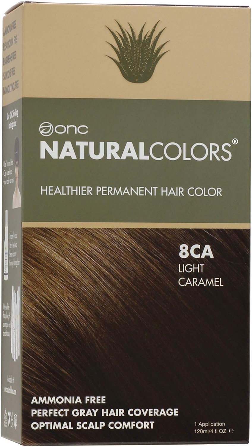 ONC NaturalColors Healthier Permanent Hair Color 8CA Light Caramel 120 ...