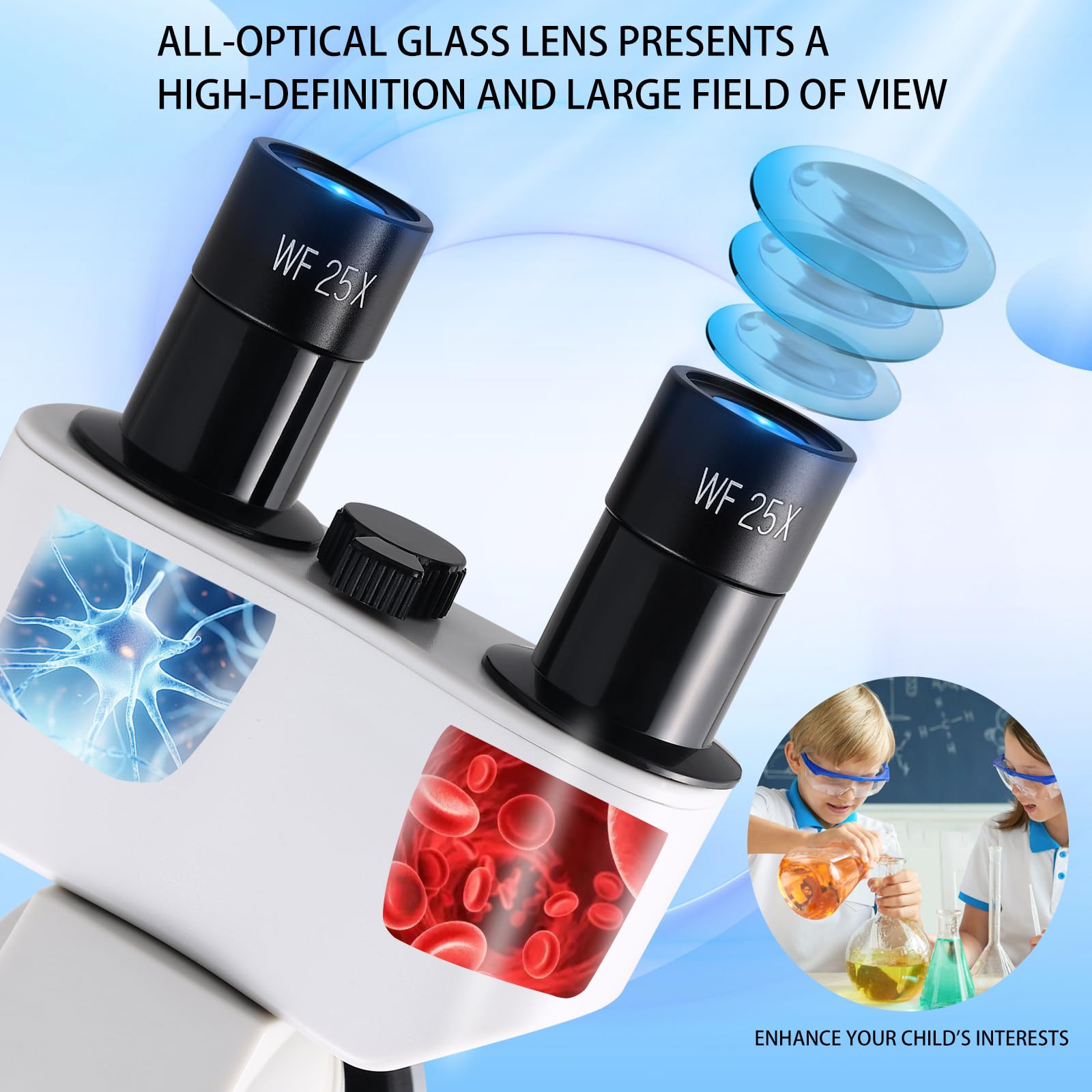 Poothoh Binocular Compound Microscope 40X-2000X, Research Grade ...