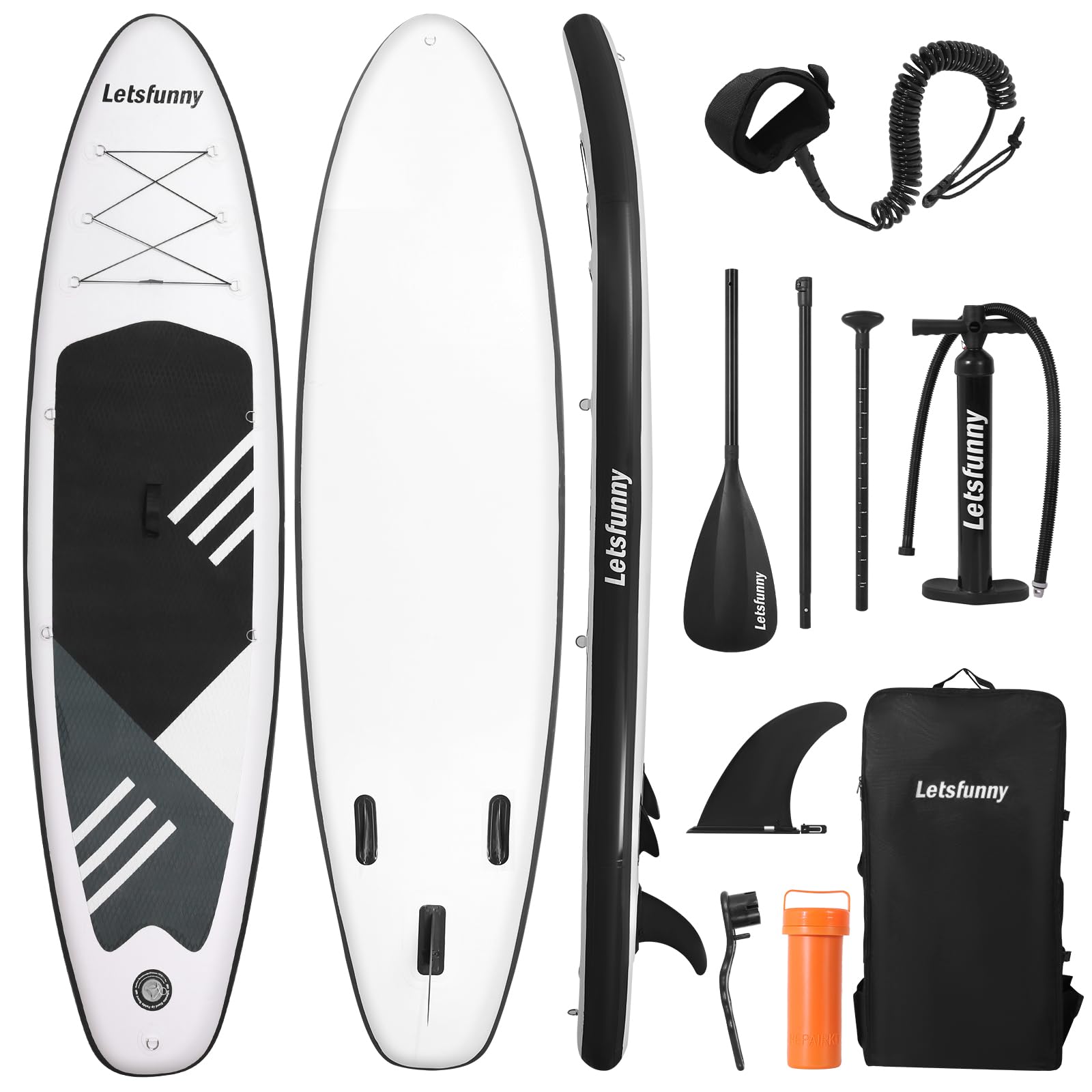 ROMELANDS Inflatable Stand Up Paddle Board, 10' Yoga Paddleboard with ...