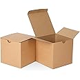 Amazon.com: SHIPKEY 10 Pcs Kraft Gift Boxes | 5x5x5 Inches Square Boxes ...