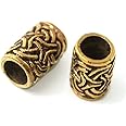Amazon.com: LynnAround Bronze Norse Viking Celtic Beard Beads Rings ...